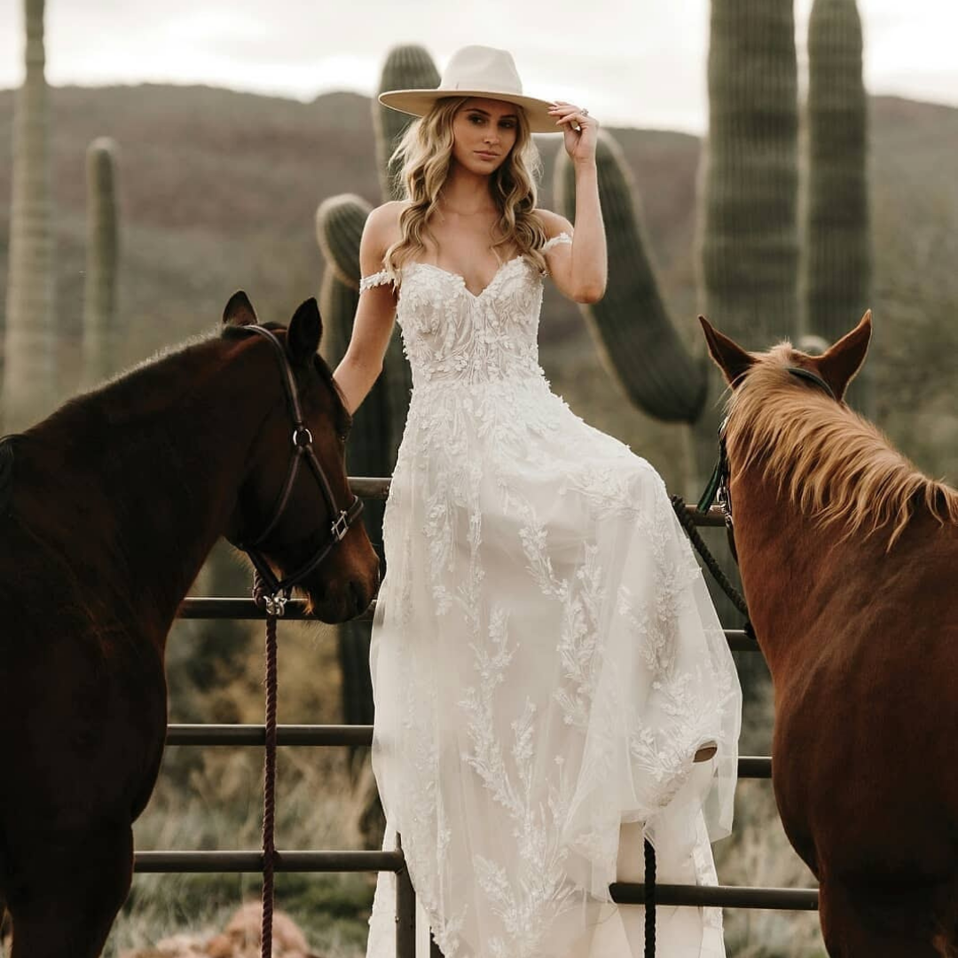Our Favorite Boho Western Wedding Dresses - Wedding Style Society